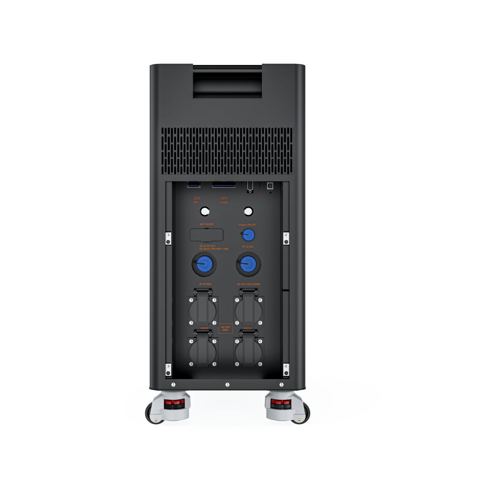 51.2V 105Ah 5.37Kwh with 6200w hybrid integrated all in one for ...